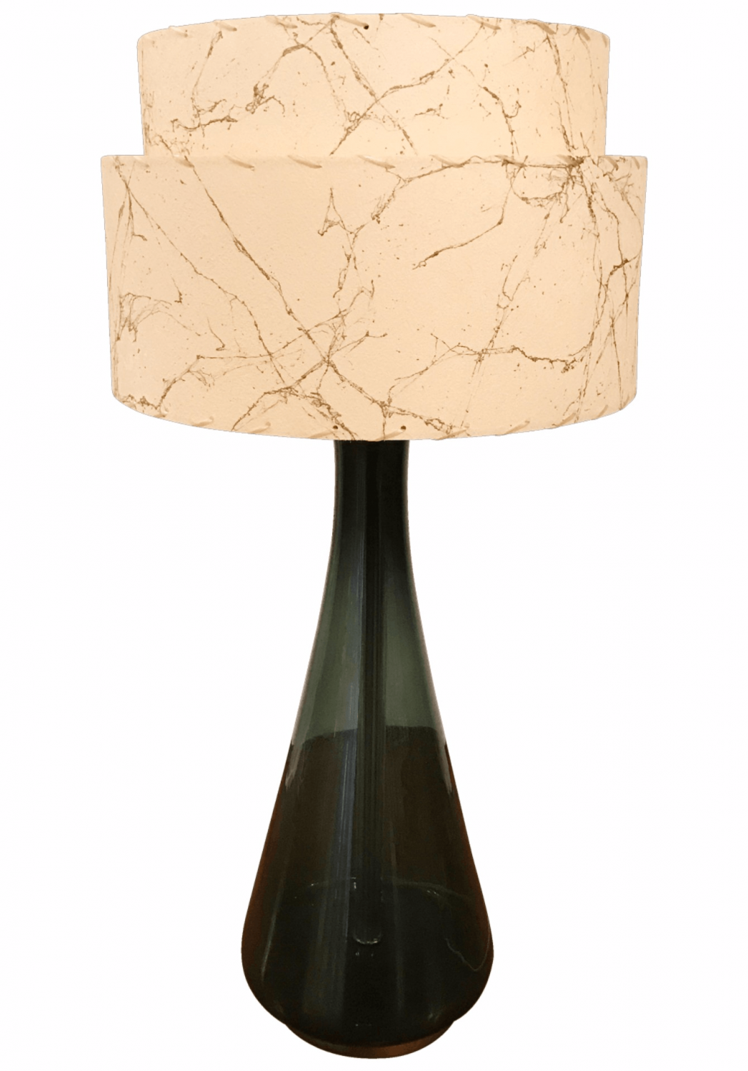 MCM Vintage Blenko Smoke Gray Lamp