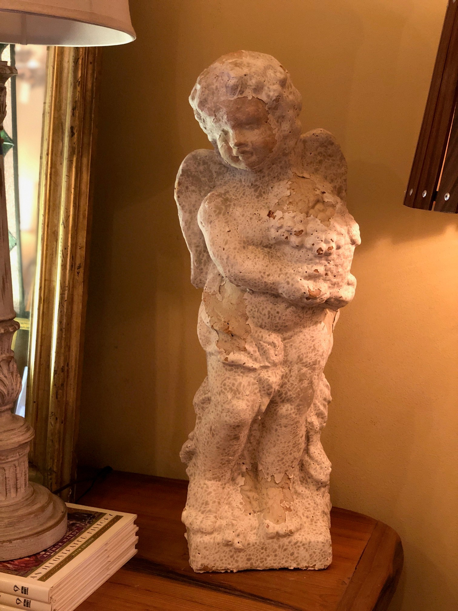 Weathered Cherub Statue